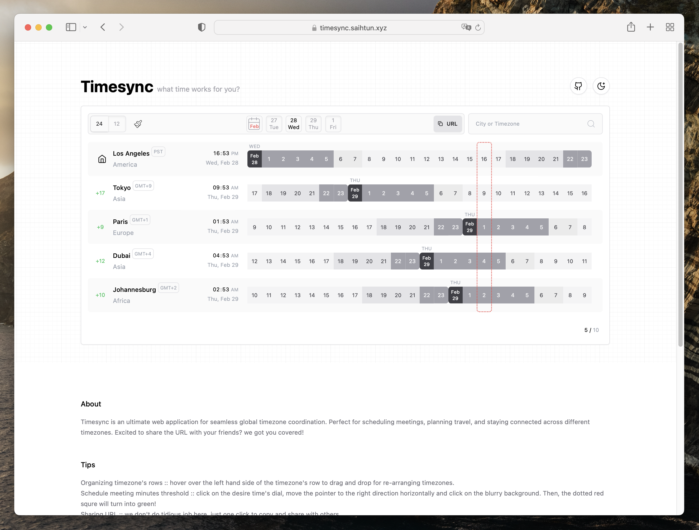 Timesync - Global Timezone Coordinator